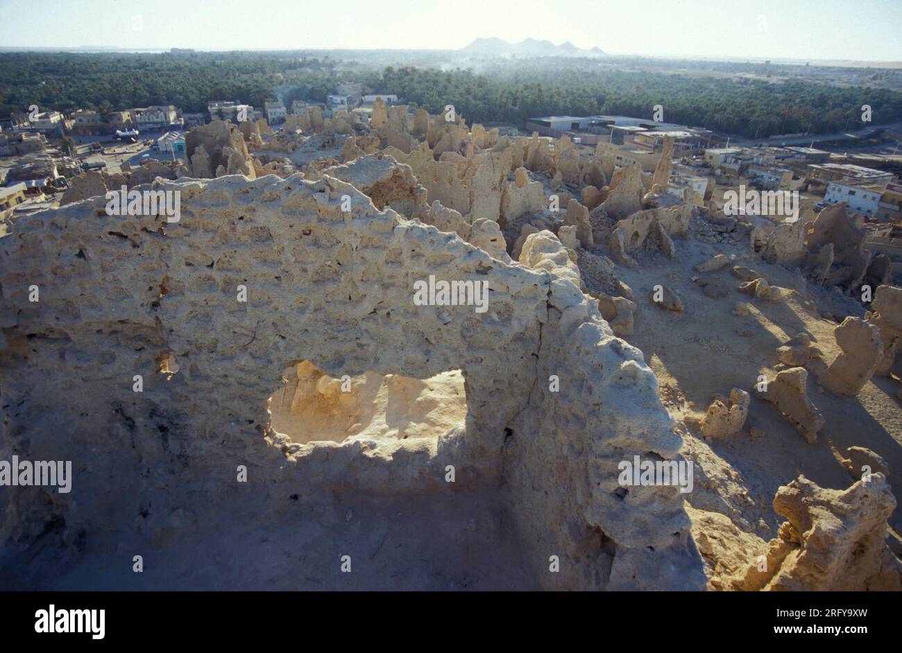 the old Village of Siwa in the Libyan or estern Desert of Egypt in ...