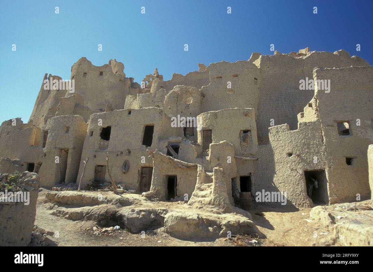 the old Village of Siwa in the Libyan or estern Desert of Egypt in ...