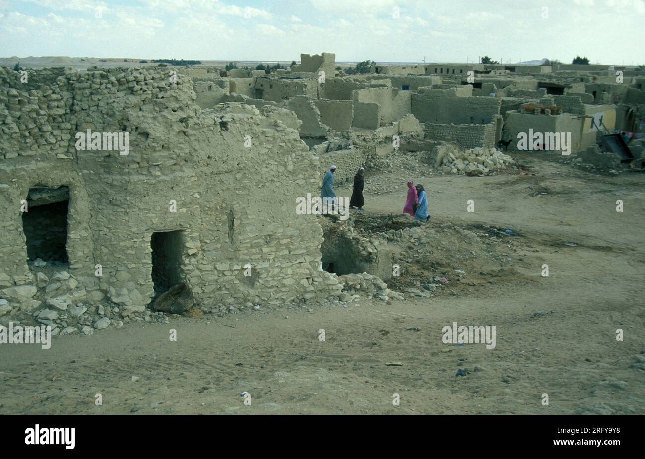 the old Village of Siwa in the Libyan or estern Desert of Egypt in ...