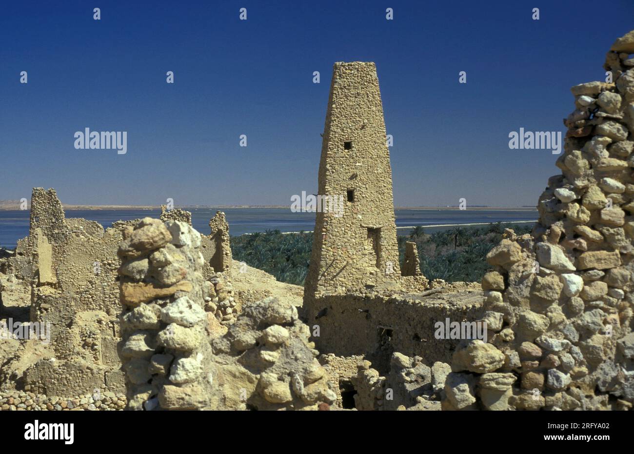 the old Village of Siwa in the Libyan or estern Desert of Egypt in ...
