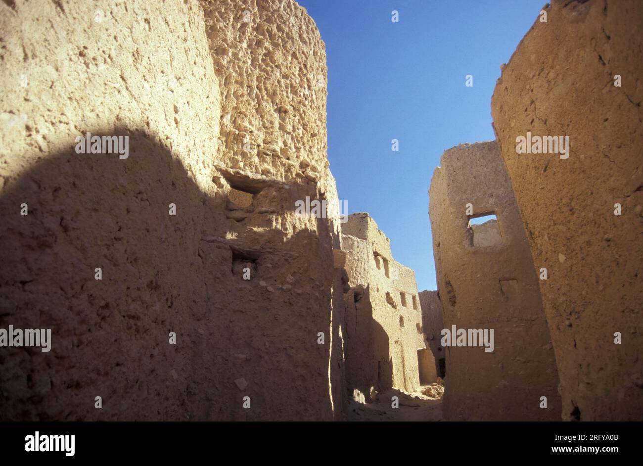 the old Village of Siwa in the Libyan or estern Desert of Egypt in ...