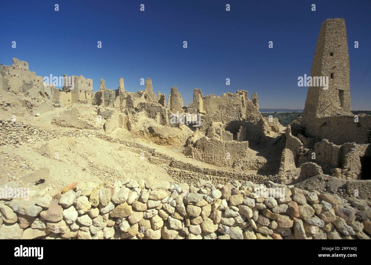 the old Village of Siwa in the Libyan or estern Desert of Egypt in ...