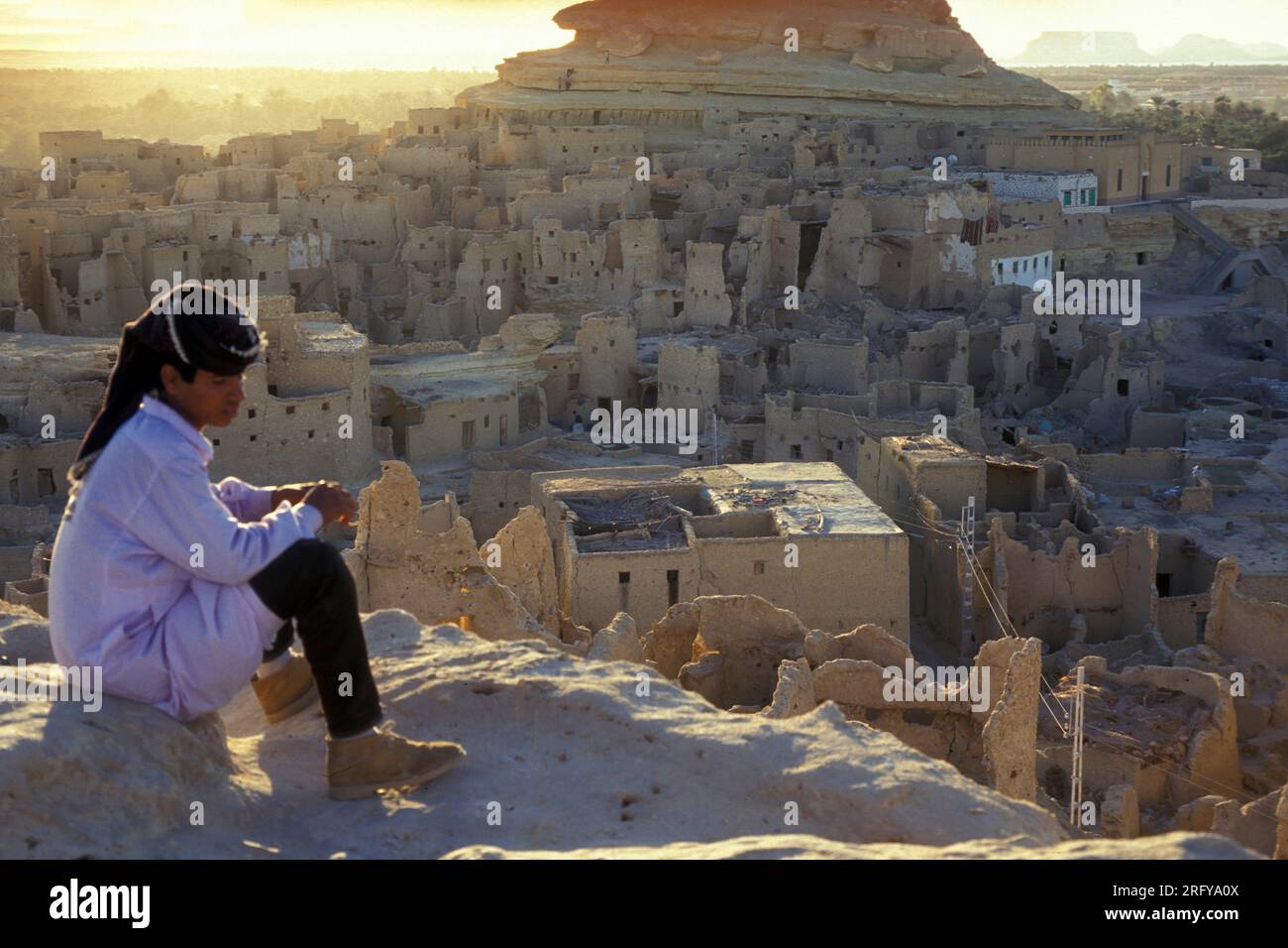 the old Village of Siwa in the Libyan or estern Desert of Egypt in ...