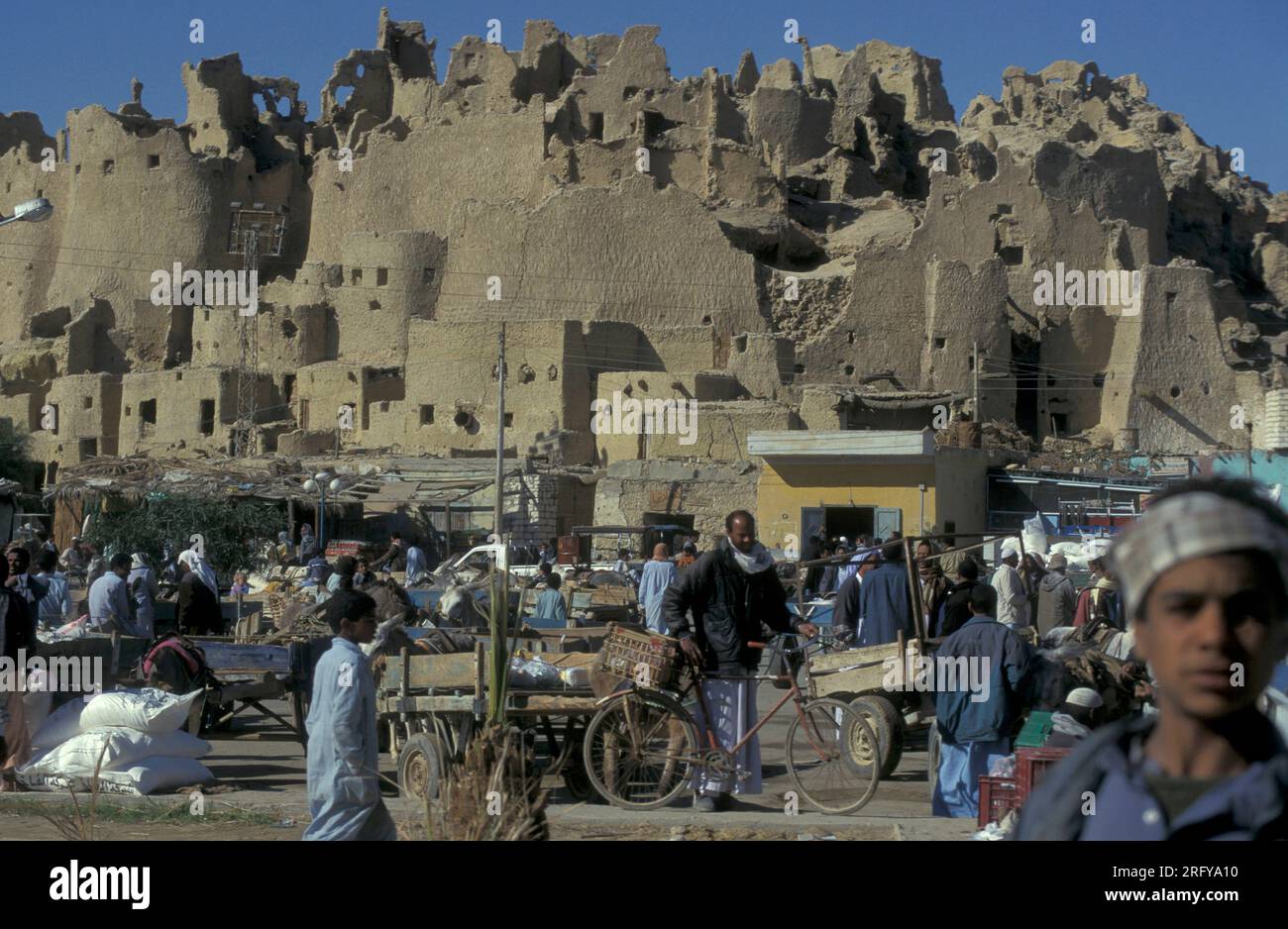 the old Village of Siwa in the Libyan or estern Desert of Egypt in ...