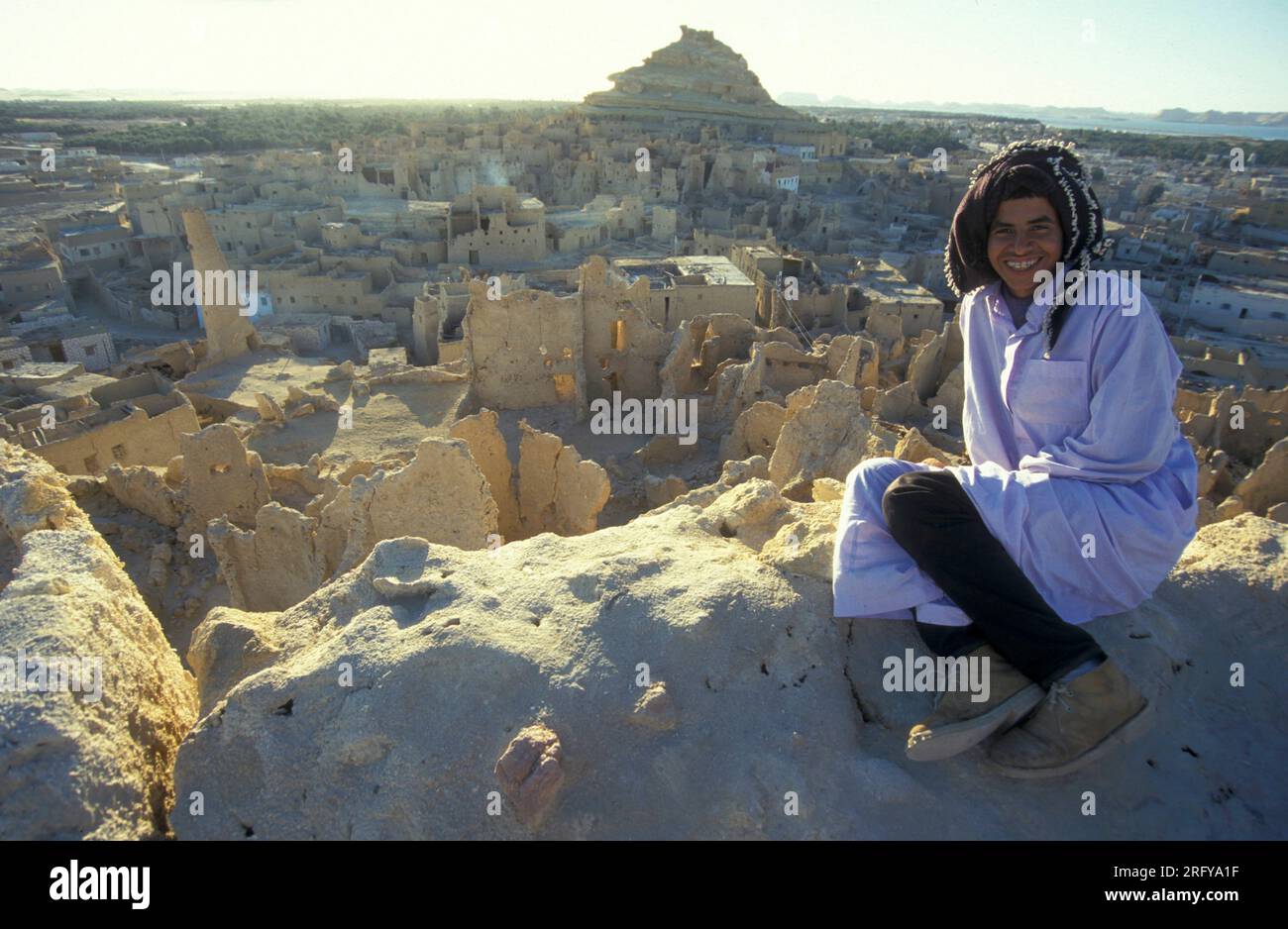 the old Village of Siwa in the Libyan or estern Desert of Egypt in ...