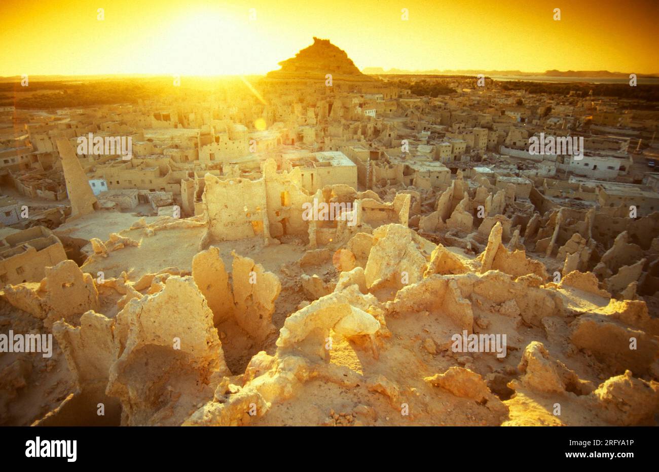 the old Village of Siwa in the Libyan or estern Desert of Egypt in ...