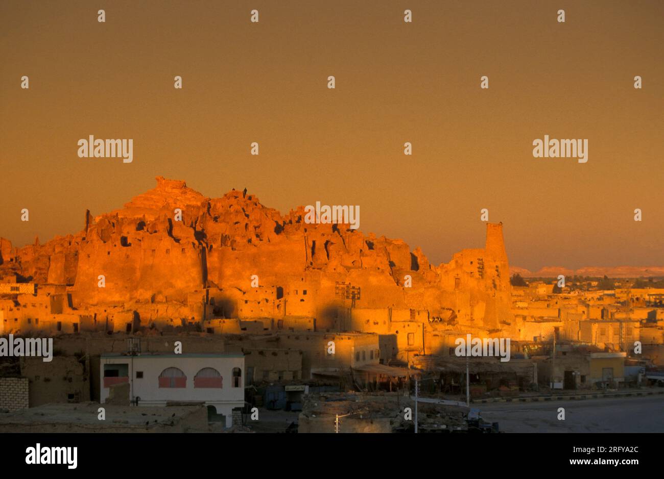 the old Village of Siwa in the Libyan or estern Desert of Egypt in ...
