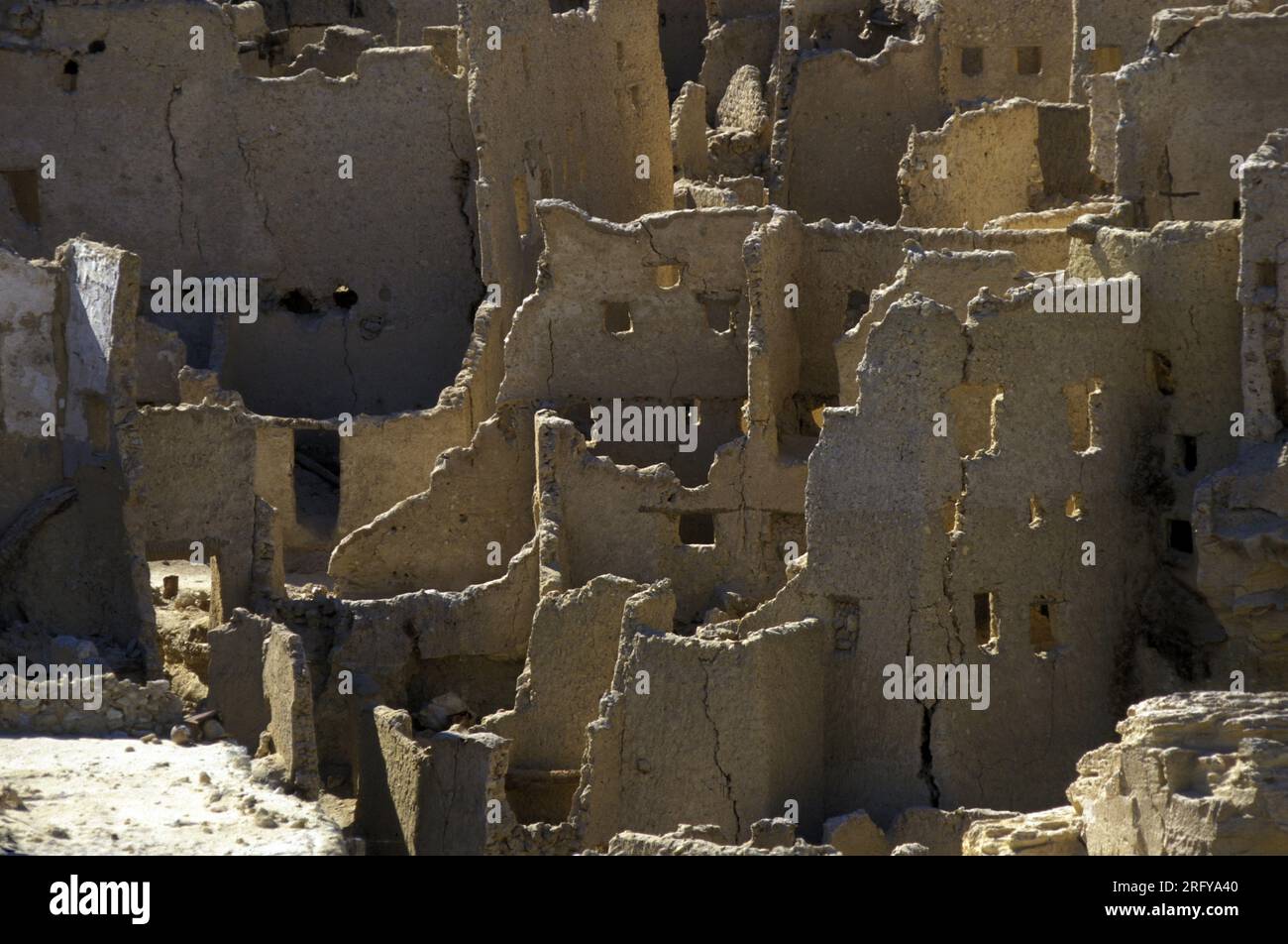 the old Village of Siwa in the Libyan or estern Desert of Egypt in ...