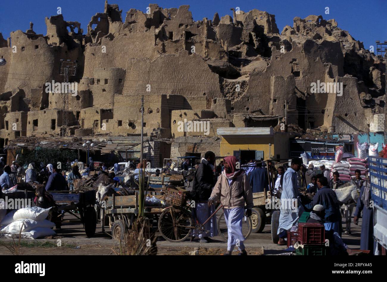 the old Village of Siwa in the Libyan or estern Desert of Egypt in ...