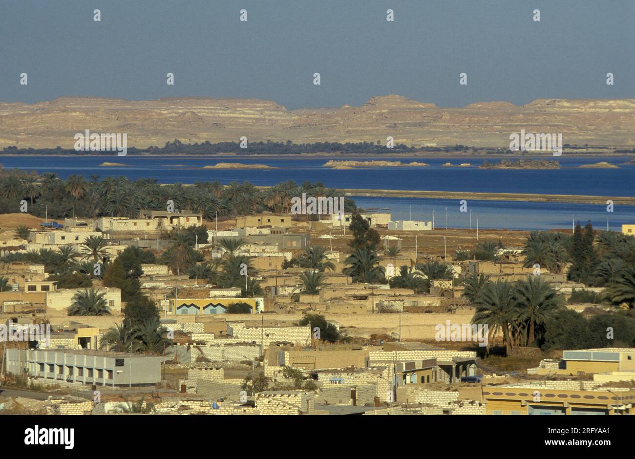the Landscape and nature of the Salt Lake and Lake Siwa at the old ...