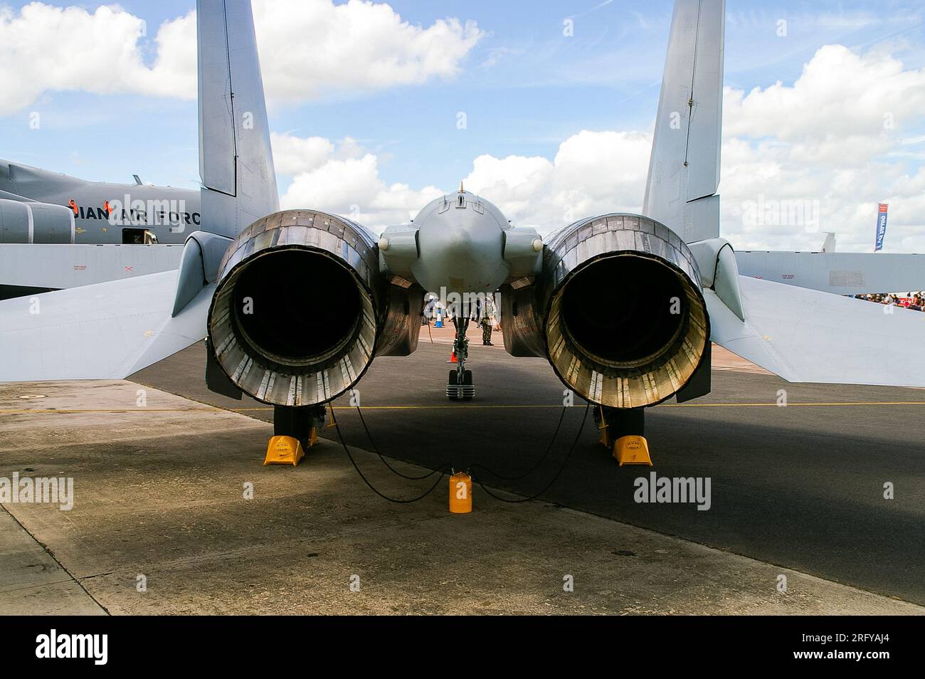 Indian Air Force Sukhoi Su-30MKI Flanker fighter jet with thrust ...