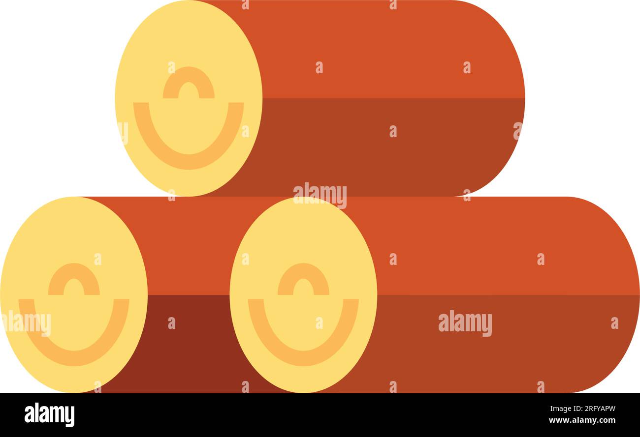 Pile cutting log firewood Stock Vector Images - Alamy