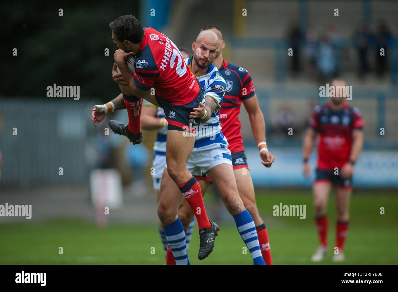 Halifax, UK. 06th Aug, 2023. Featherstone Full back Mark Kheirallah ...