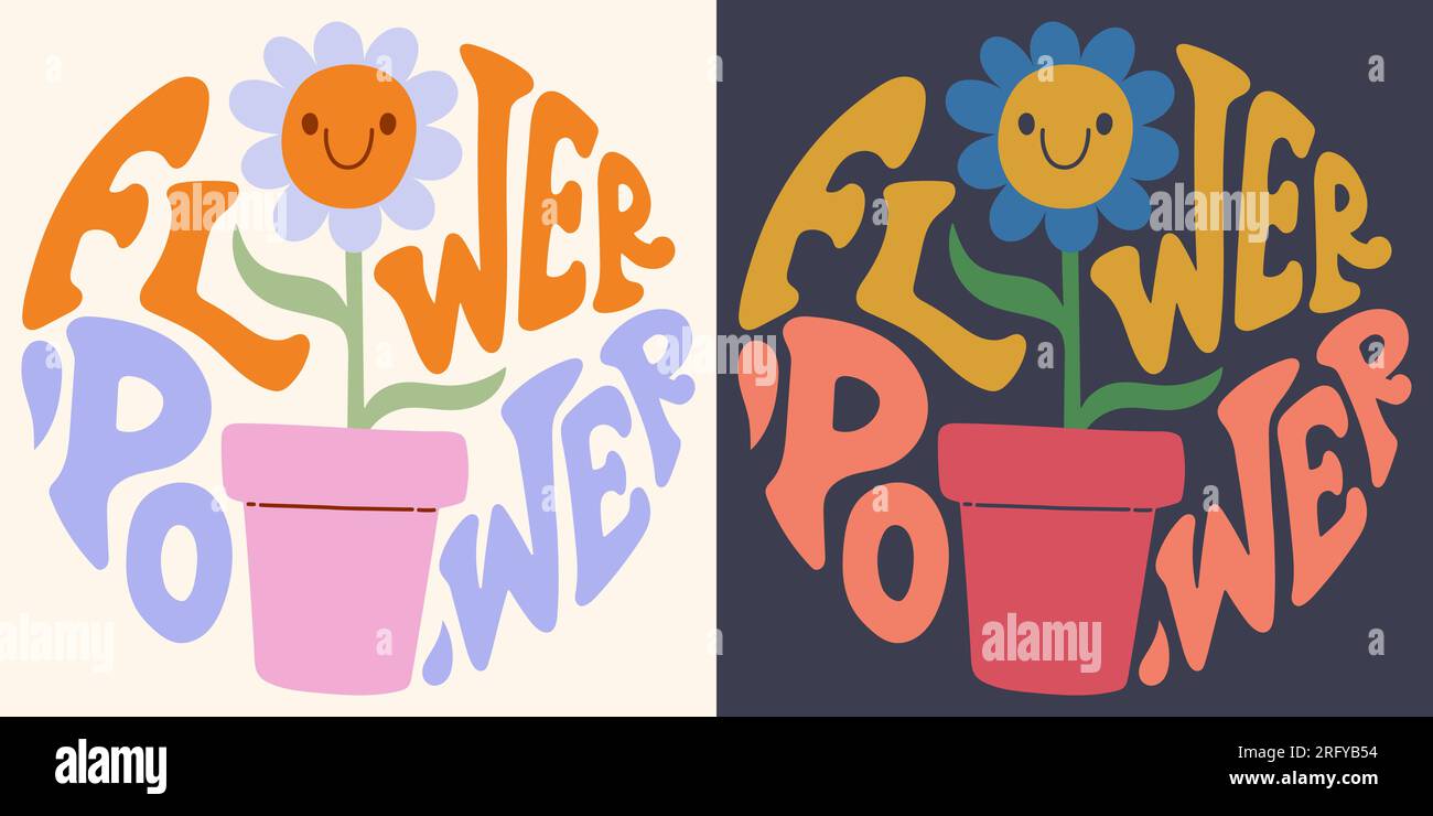 1960s fashion flower power Stock Vector Images - Alamy
