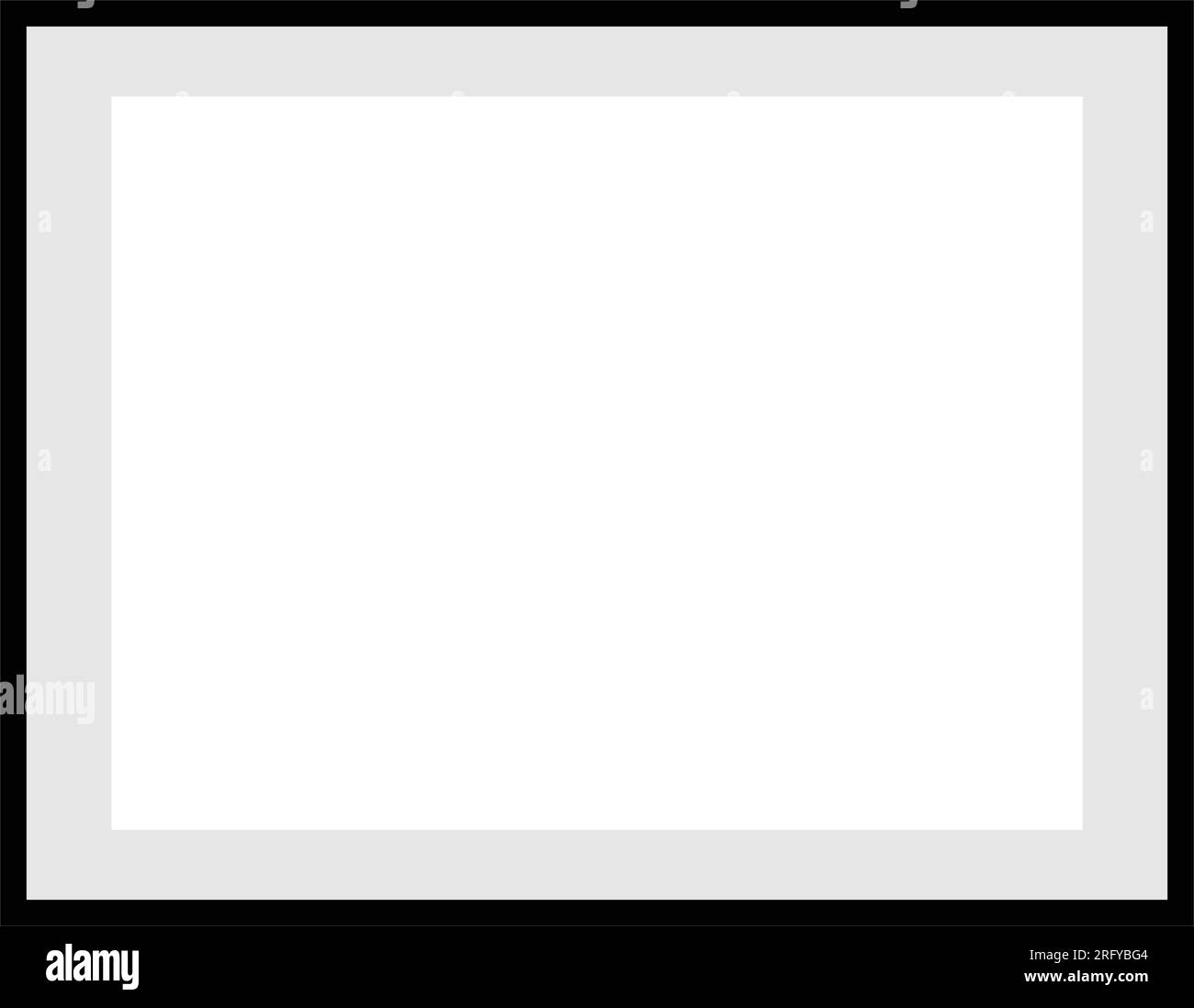 Photo frame icon for digital wall art border template design element ...