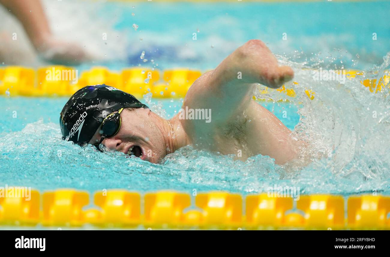 New Zealand's Cameron Leslie in the men's 200m Freestyle S4 final ...