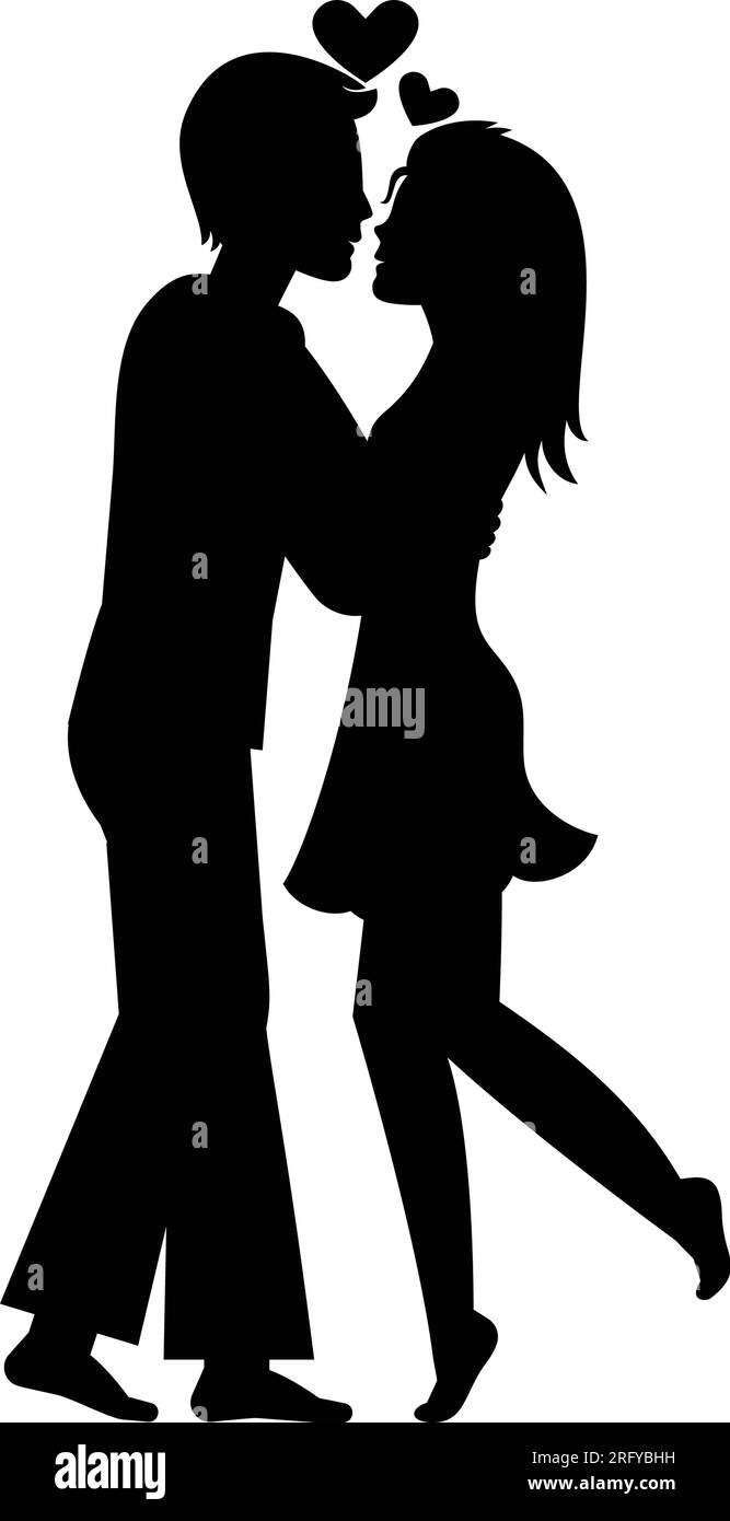 Man embracing kissing woman Cut Out Stock Images & Pictures - Alamy