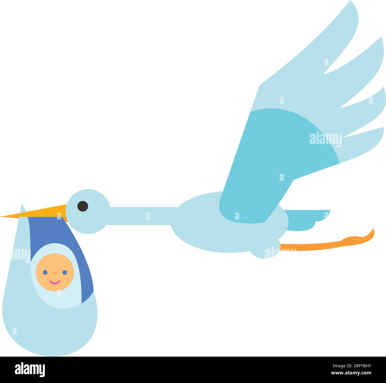 Baby and stork icon Stock Vector Image & Art - Alamy