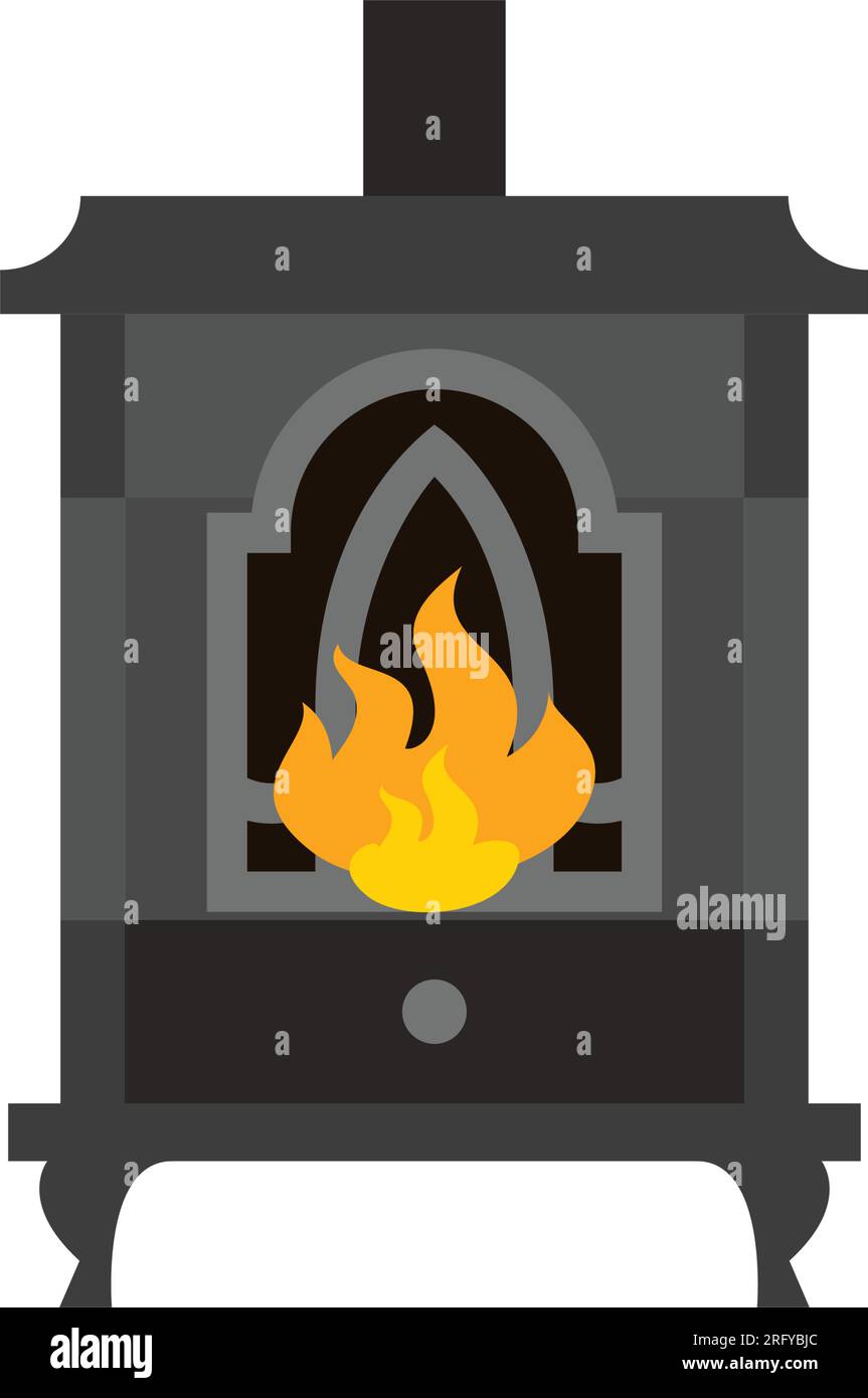 Metal fireplace icon Stock Vector Image & Art - Alamy
