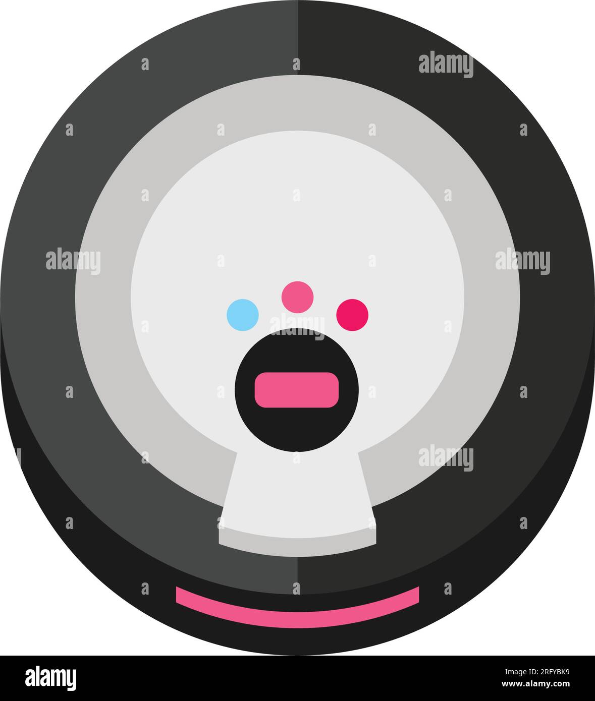 Black icon robot vacuum Stock Vector Images - Alamy