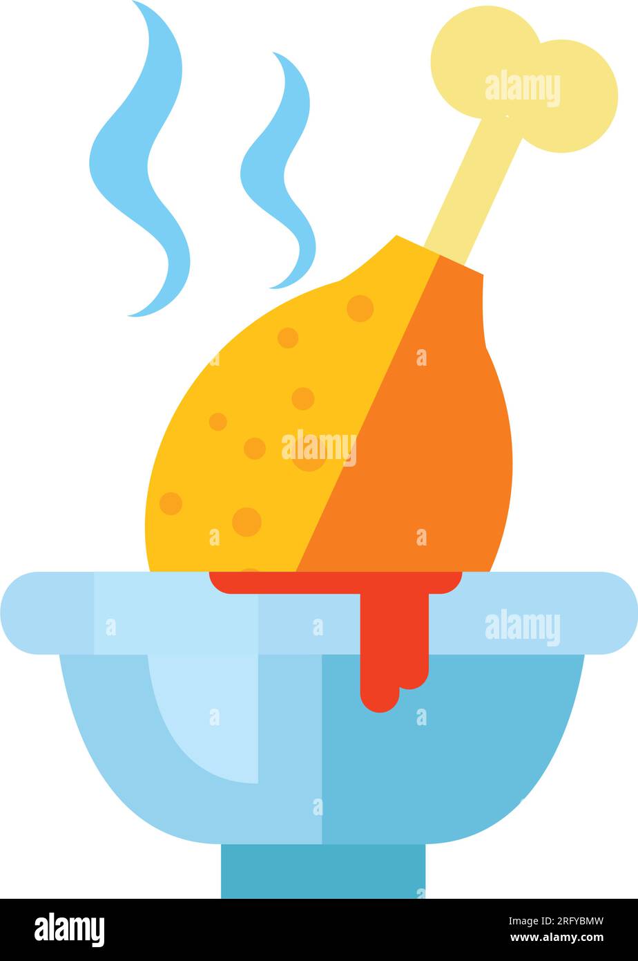 Bowl fried chicken Stock Vector Images - Alamy