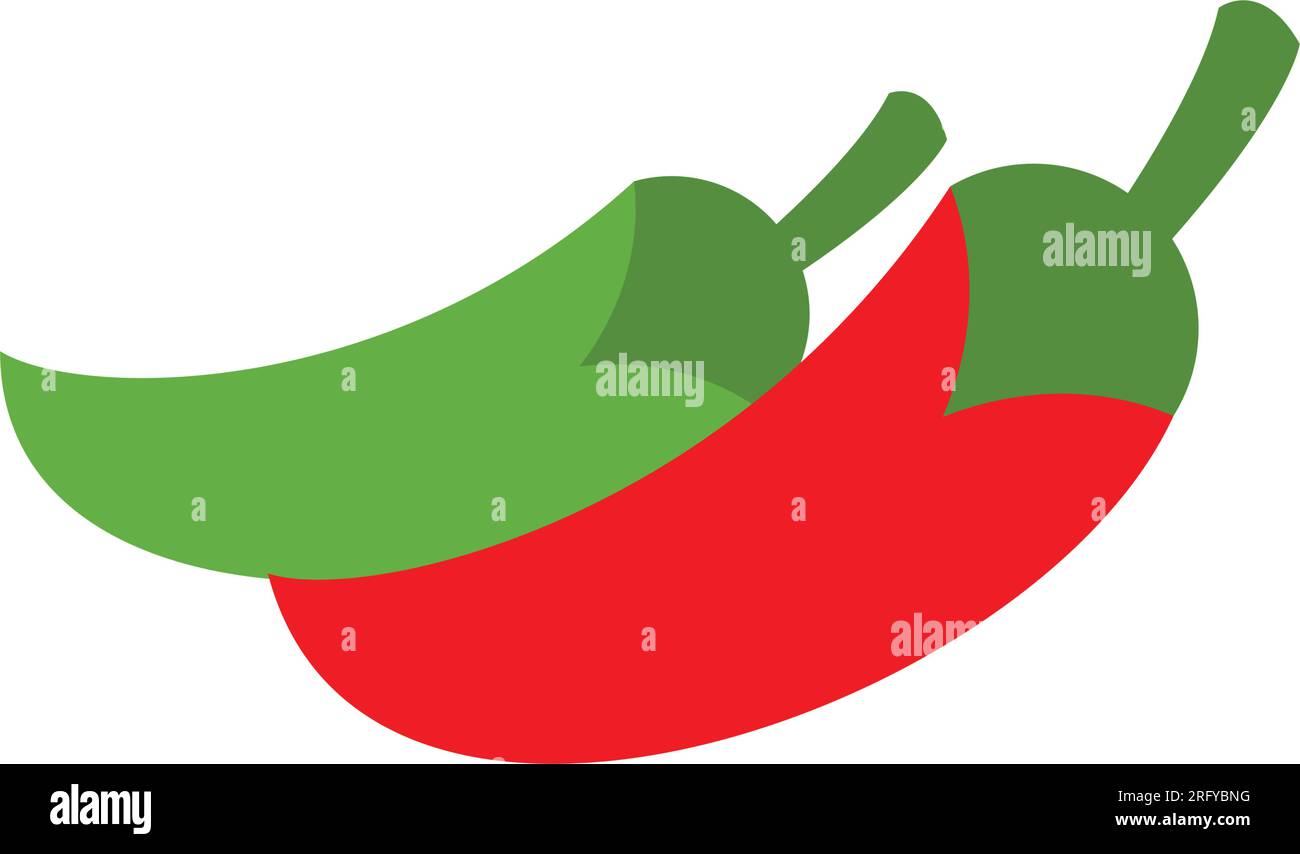 Red and green jalapeno peppers icon Stock Vector Image & Art - Alamy