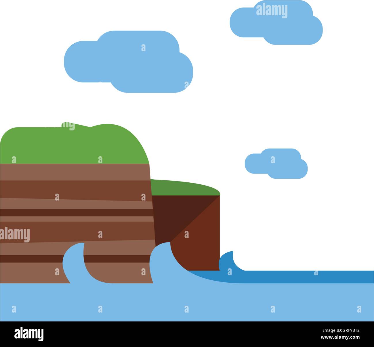 Sea scenic sea cliffs Stock Vector Images - Alamy