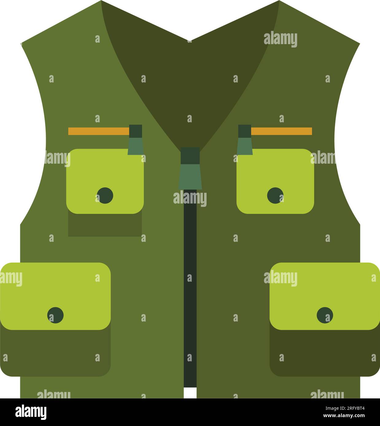 Green hunting vest vector icon Stock Vector Image & Art - Alamy