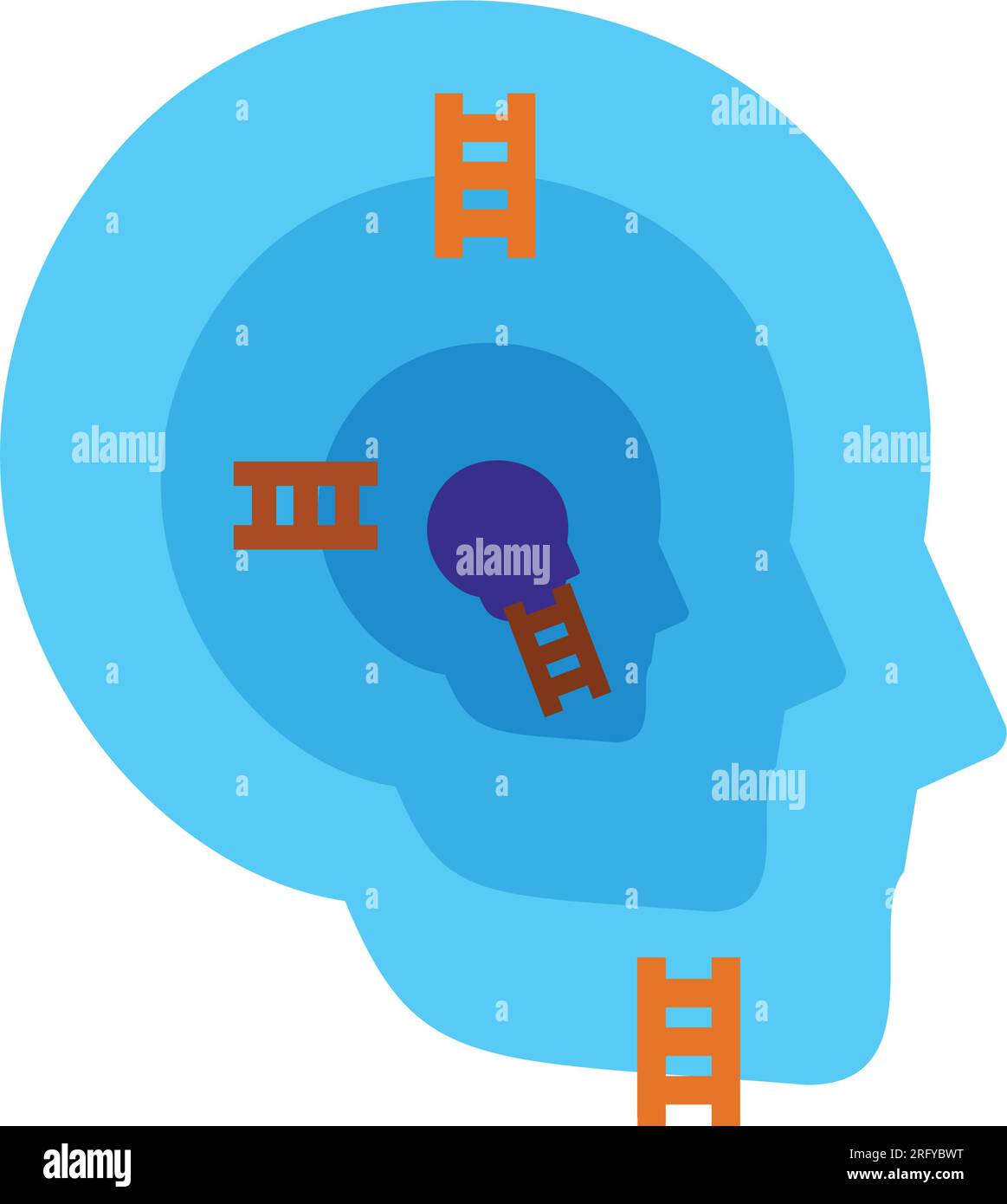 Human head with ego structure icon Stock Vector Image & Art - Alamy