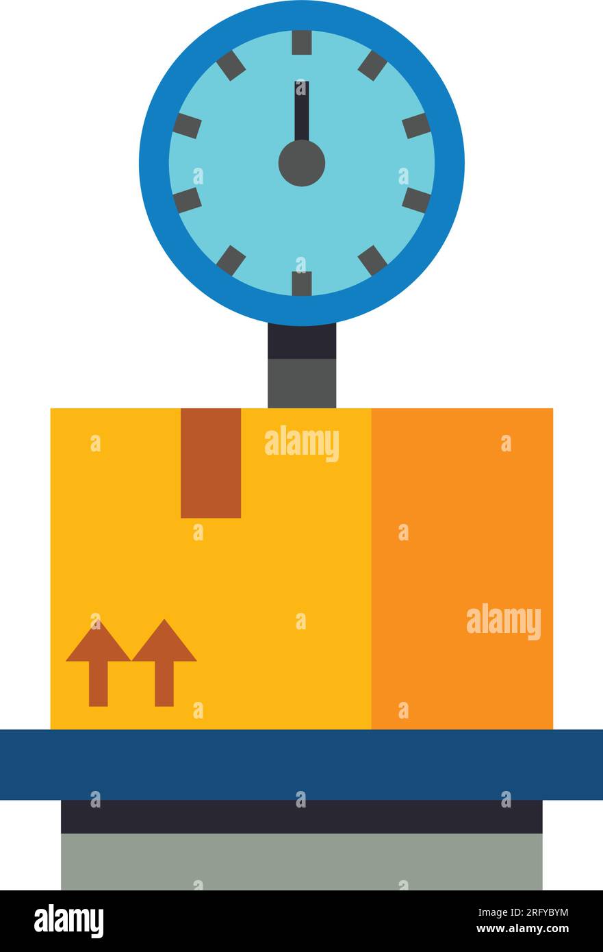 Cardboard box on storage scales icon Stock Vector Image & Art - Alamy