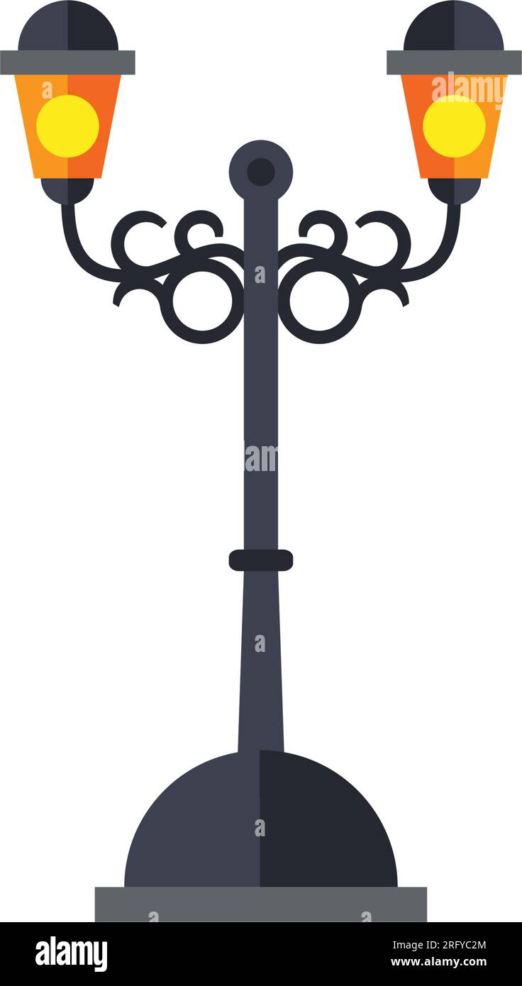 Forged outdoor street lamp vector icon Stock Vector Image & Art - Alamy