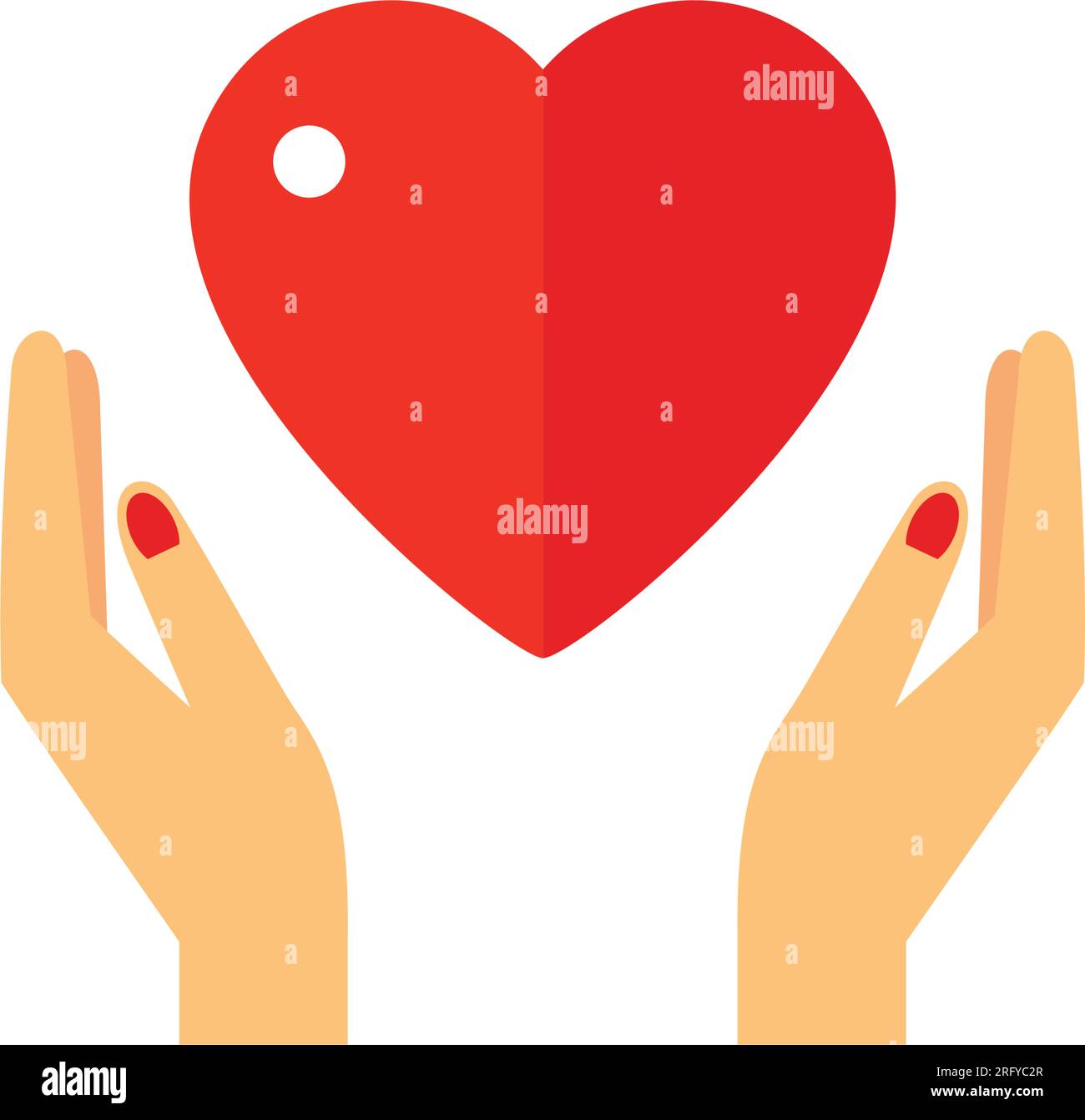 Hands heart cardio icon hi-res stock photography and images - Alamy
