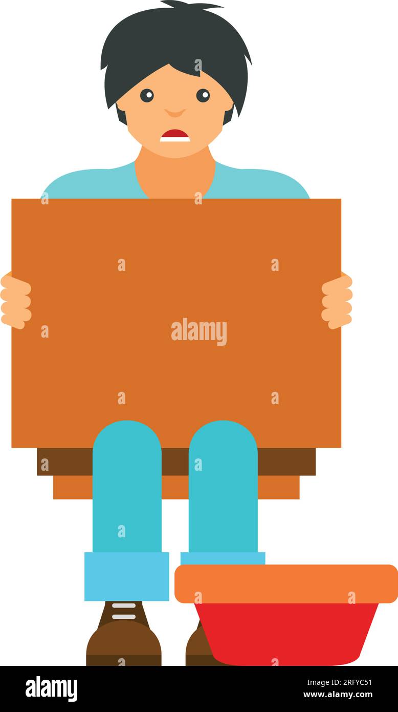 Homeless beggar icon Stock Vector Image & Art - Alamy