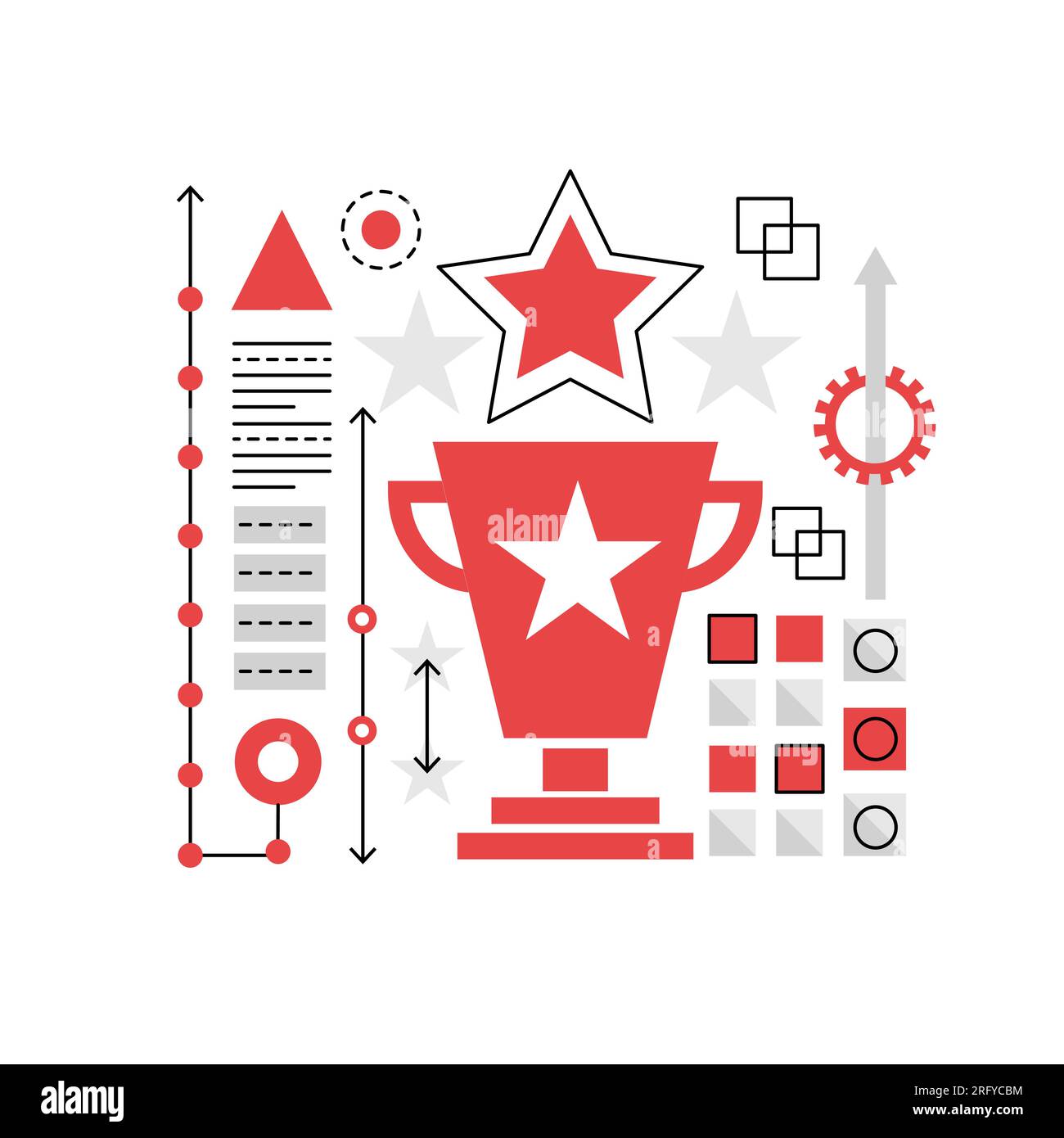 Video games trophies. Gaming winner cup, champion award, game industry ...