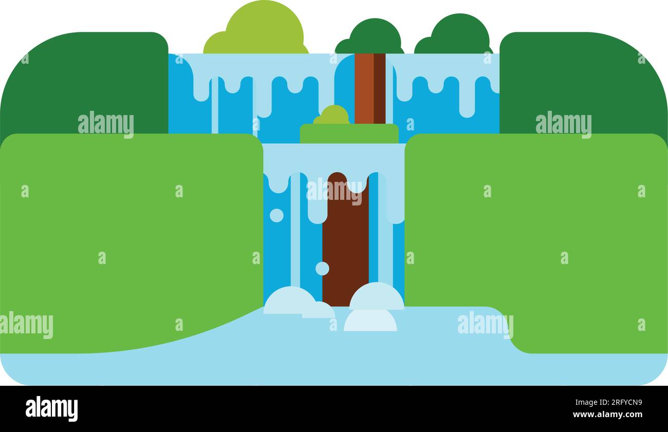 Iguassu Falls vector icon Stock Vector Image & Art - Alamy