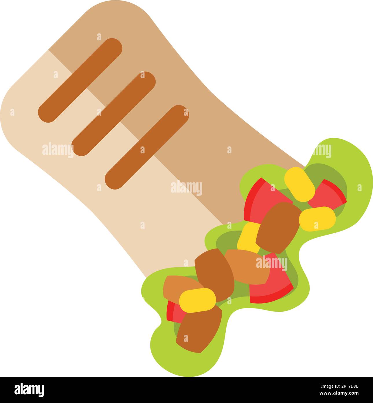 Delicious mexican burrito in Stock Vector Images - Alamy