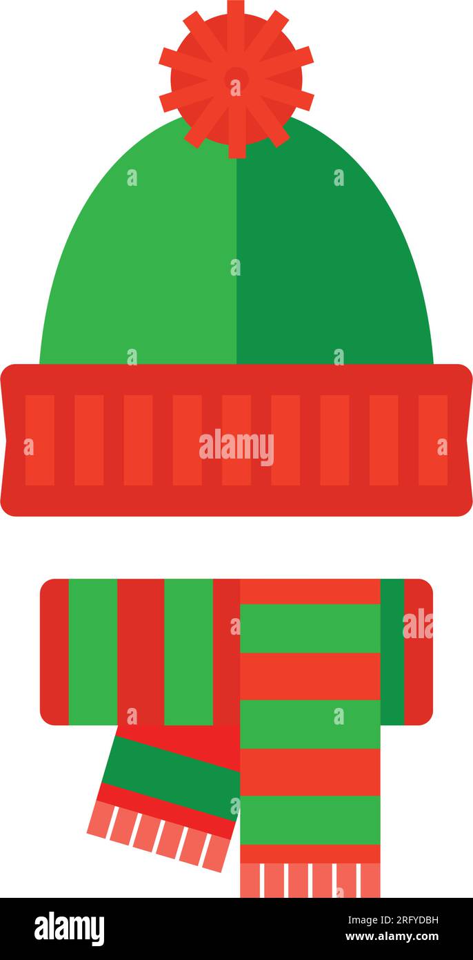 Green knit hat Stock Vector Images - Alamy