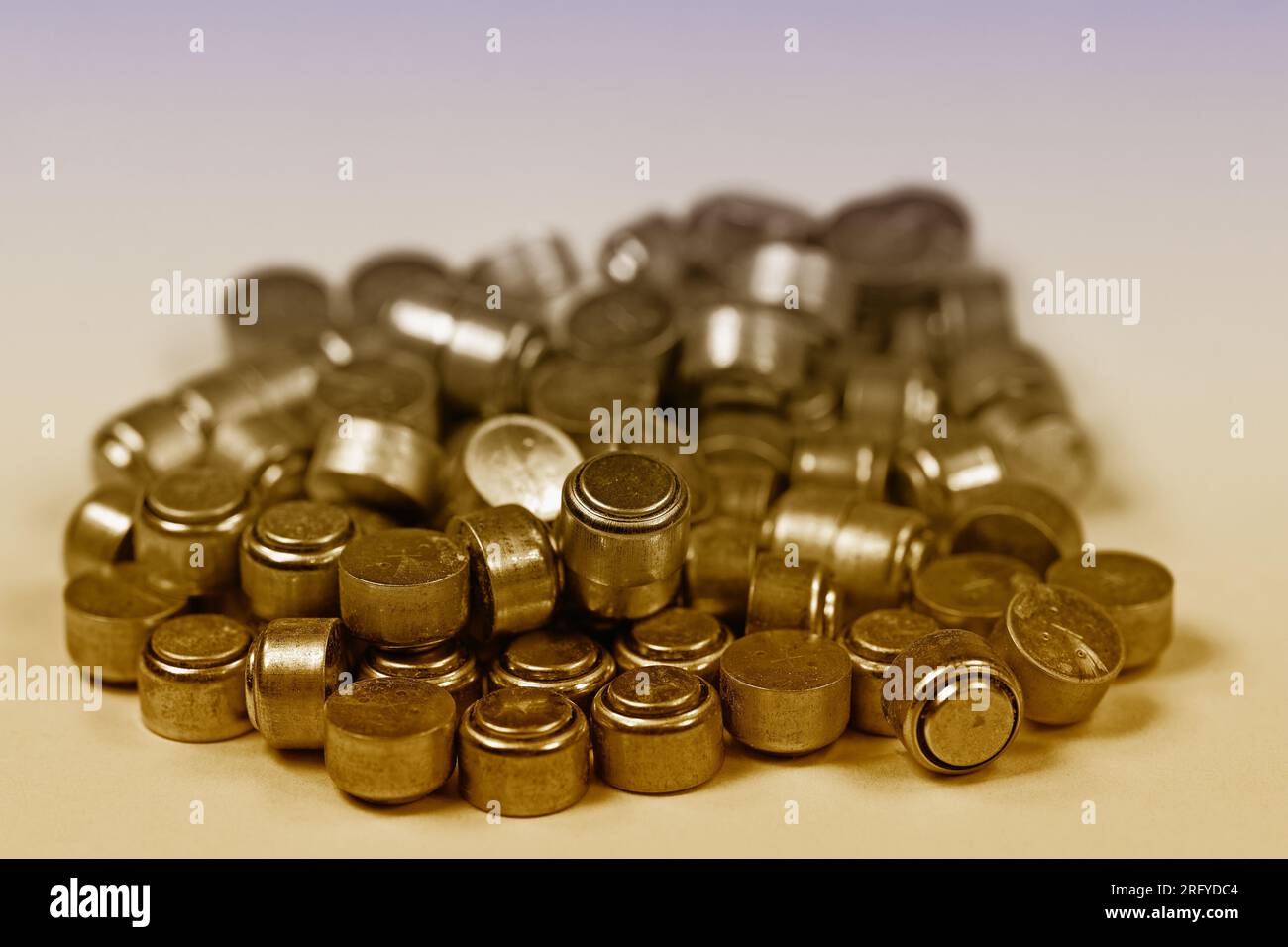 Many old button cells in a close-up Stock Photo - Alamy