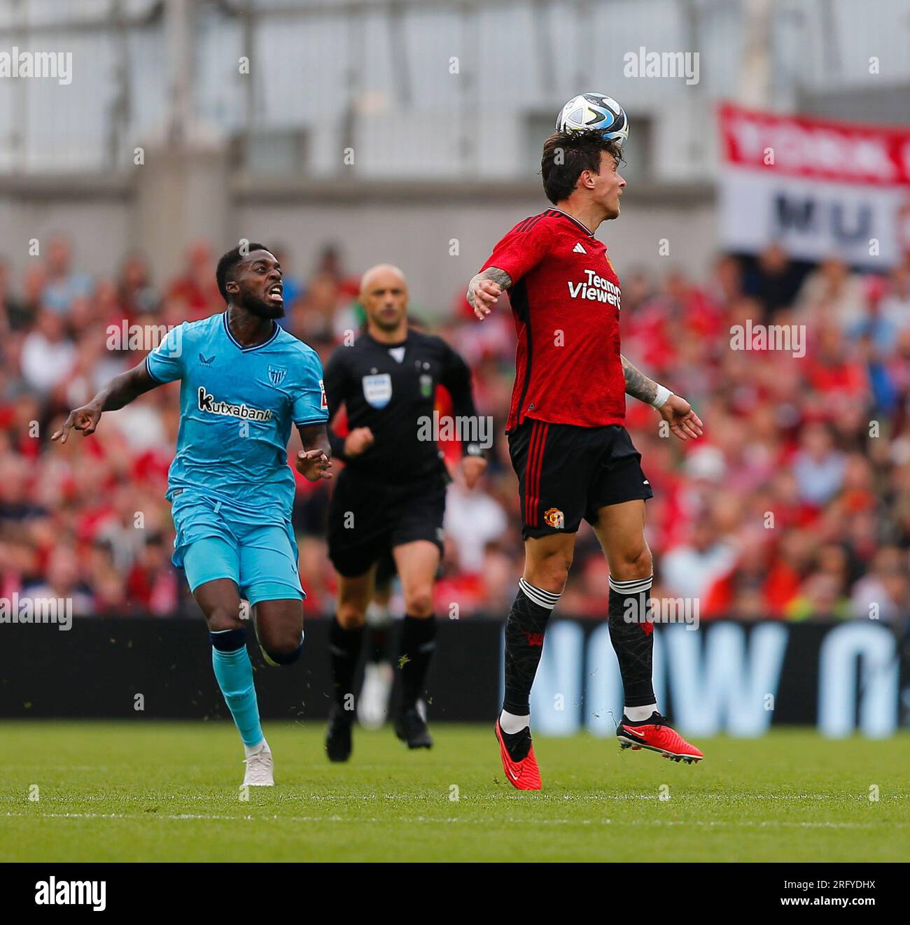 6th August 2023; Aviva Stadium, Dublin, Ireland: Pre Season Football Friendly, Manchester United ...