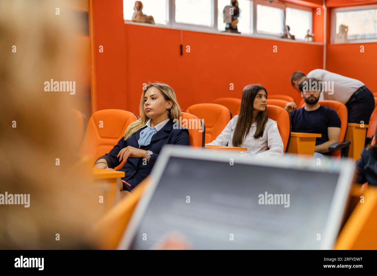 Group of students in the classroom bored and tired, university students ...