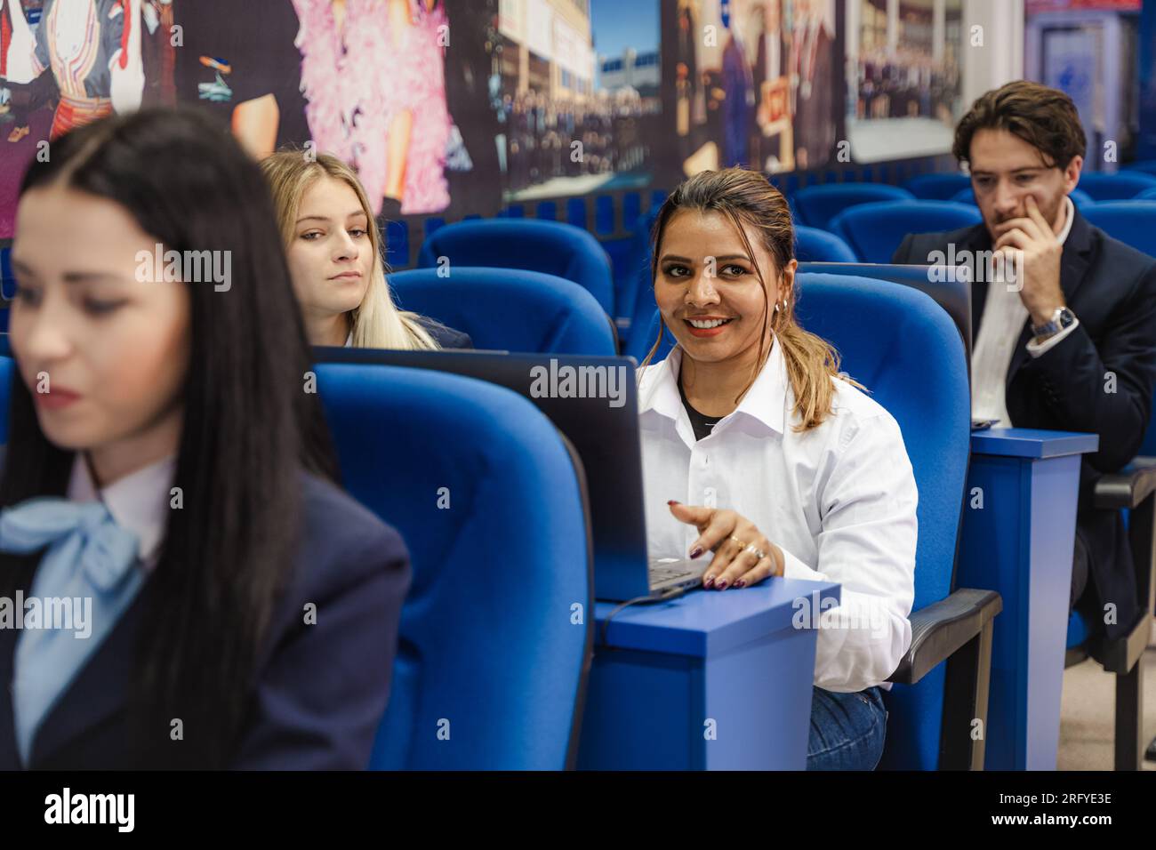 College students working on laptops hi-res stock photography and images ...