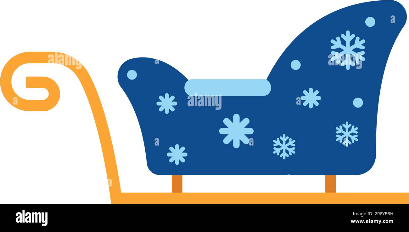 Genuine blue Santa Claus sleigh icon Stock Vector Image & Art - Alamy