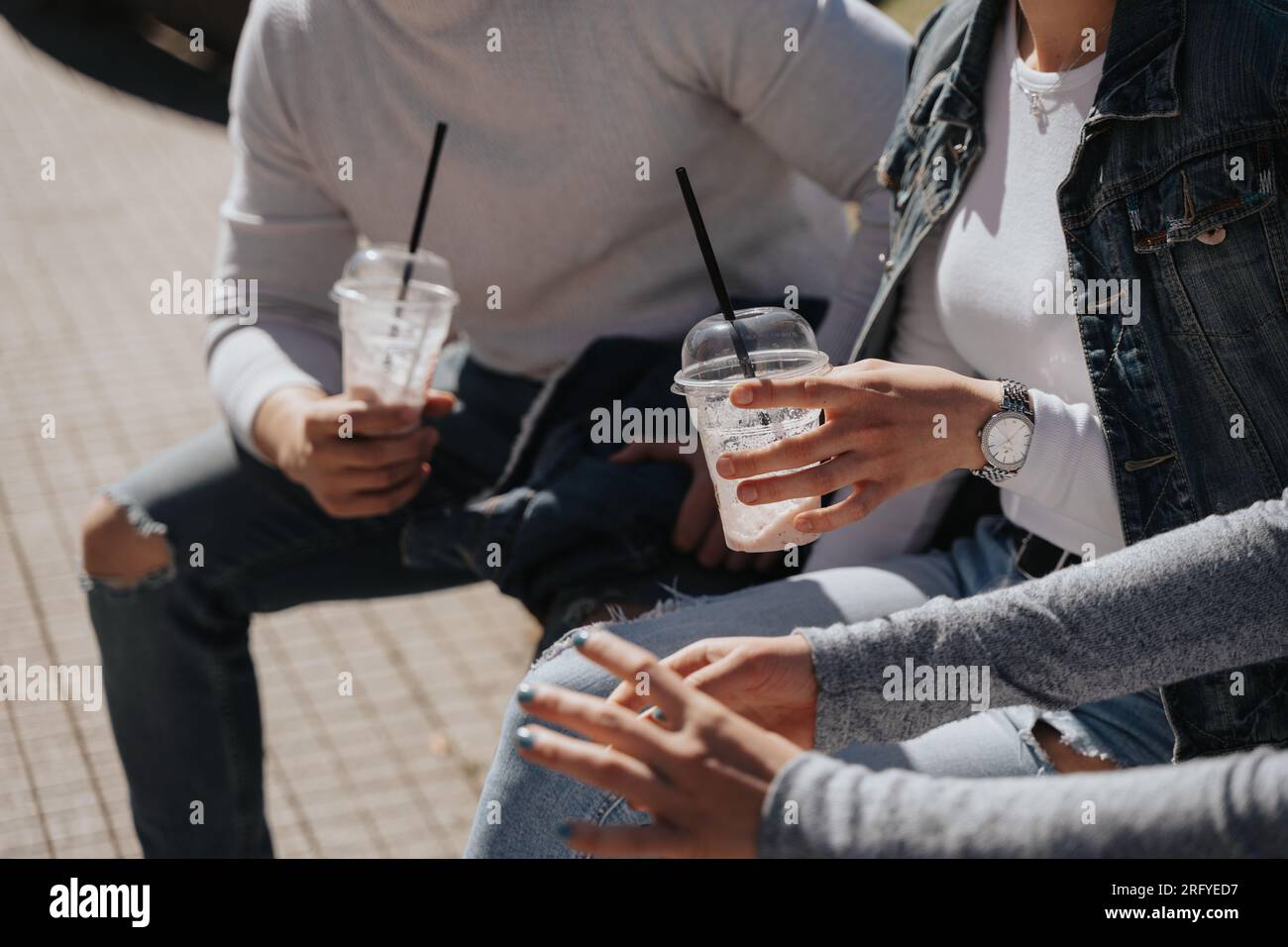 Two empty milkshake cups hi-res stock photography and images - Alamy