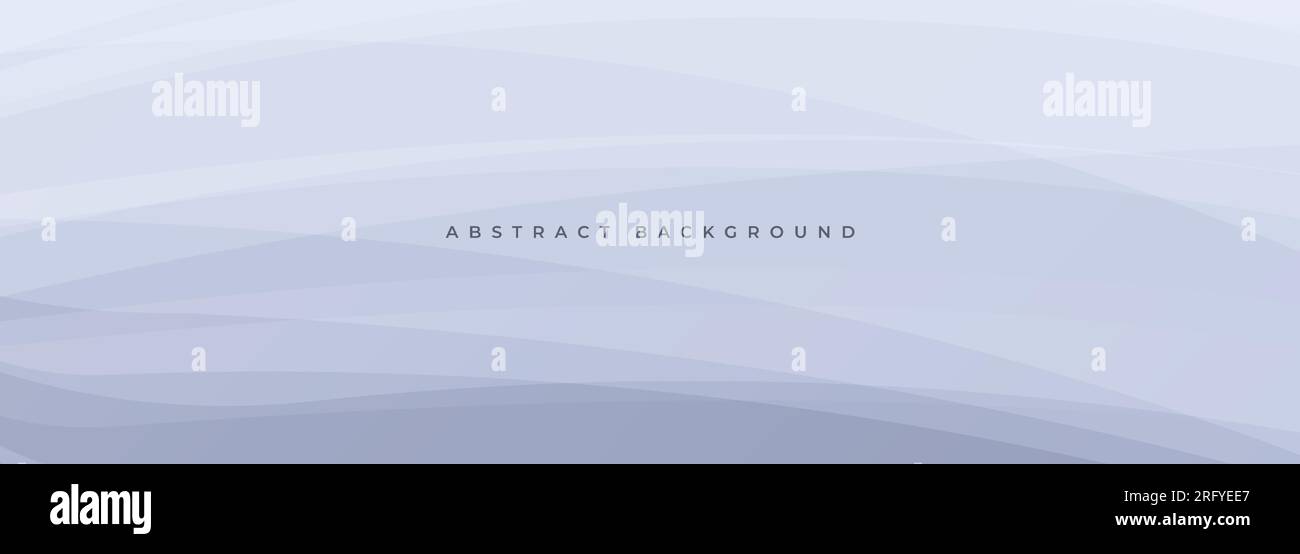 Abstract soft grey modern wide background with gray wave lines. Vector ...