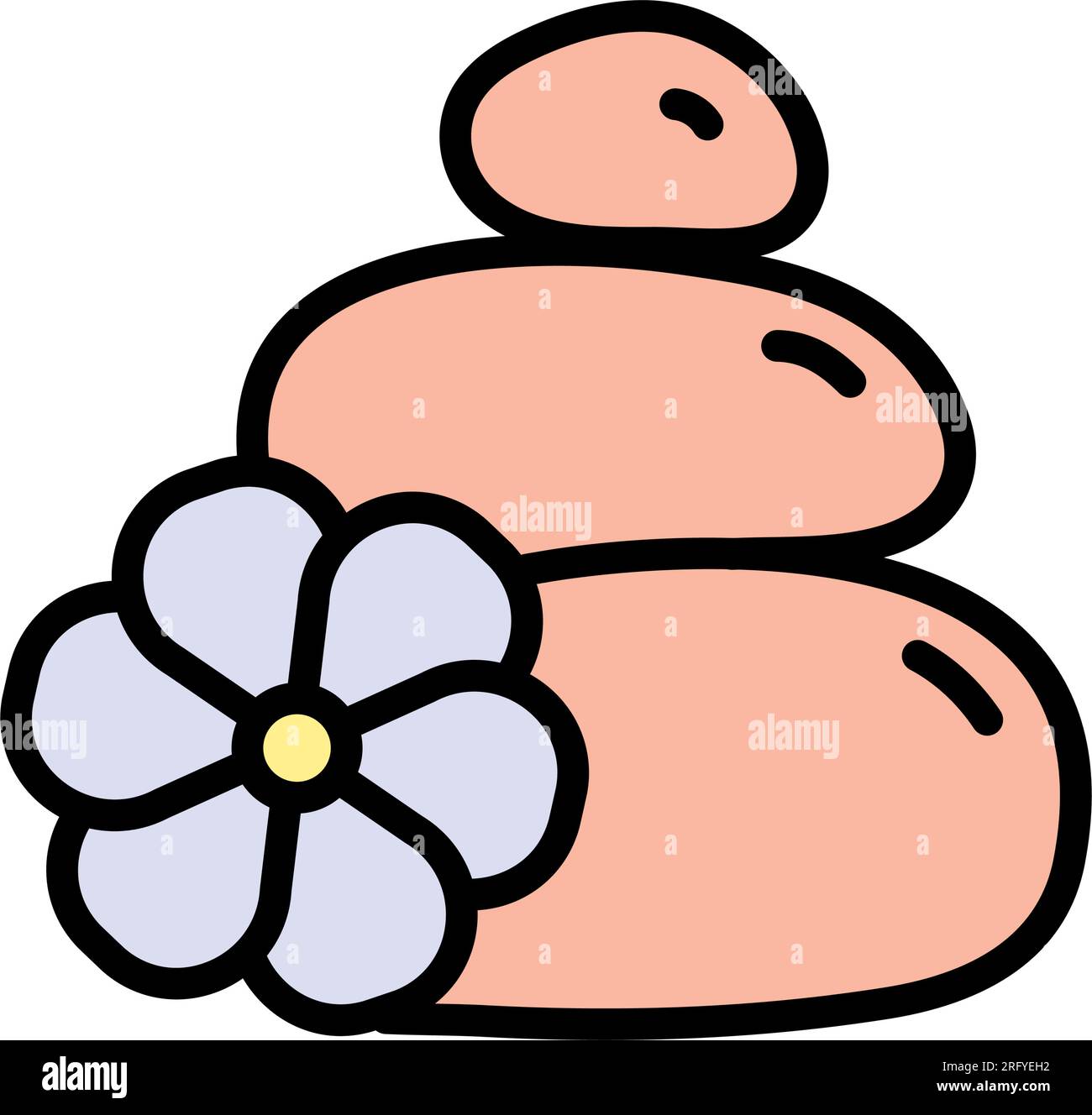 Stone therapy icon. Lithotherapy sign symbol. Massage. Health care and ...