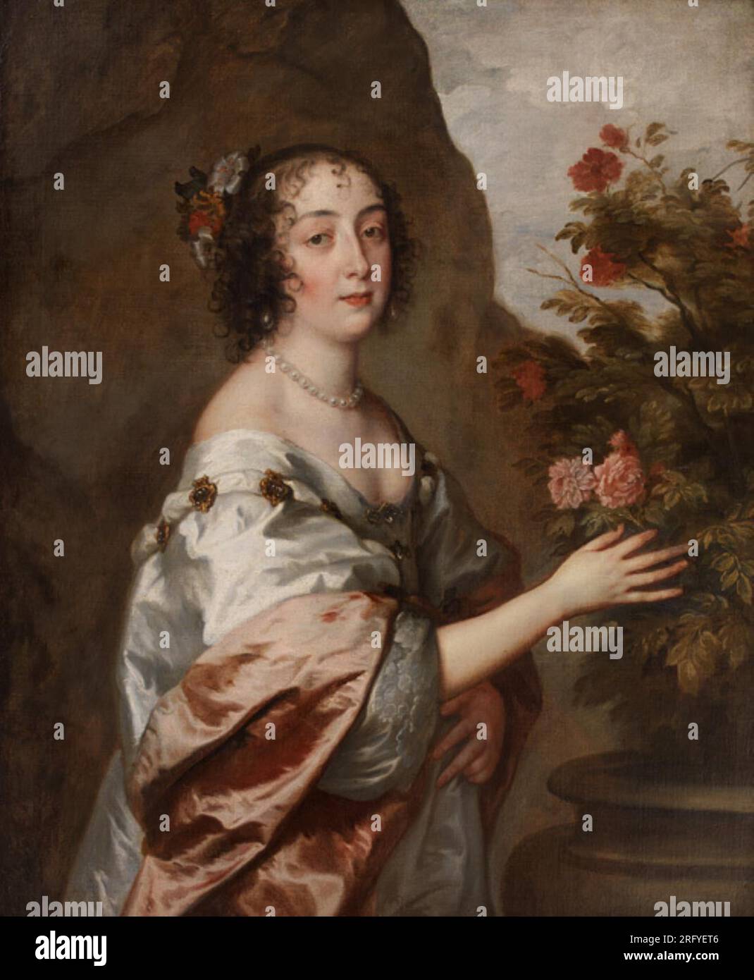 Portræt af en kvinde som Flora between 1614 and 1641 by Anthony van ...