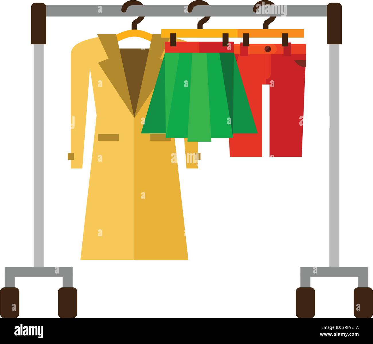 Hanger rack with warm women clothes icon Stock Vector Image & Art - Alamy