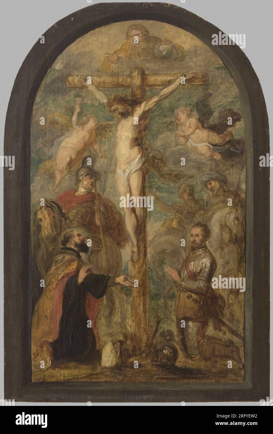 The Crucifixion, with a Bishop, a Saint, and a Donor in Armor 17th century by Anthony van Dyck ...