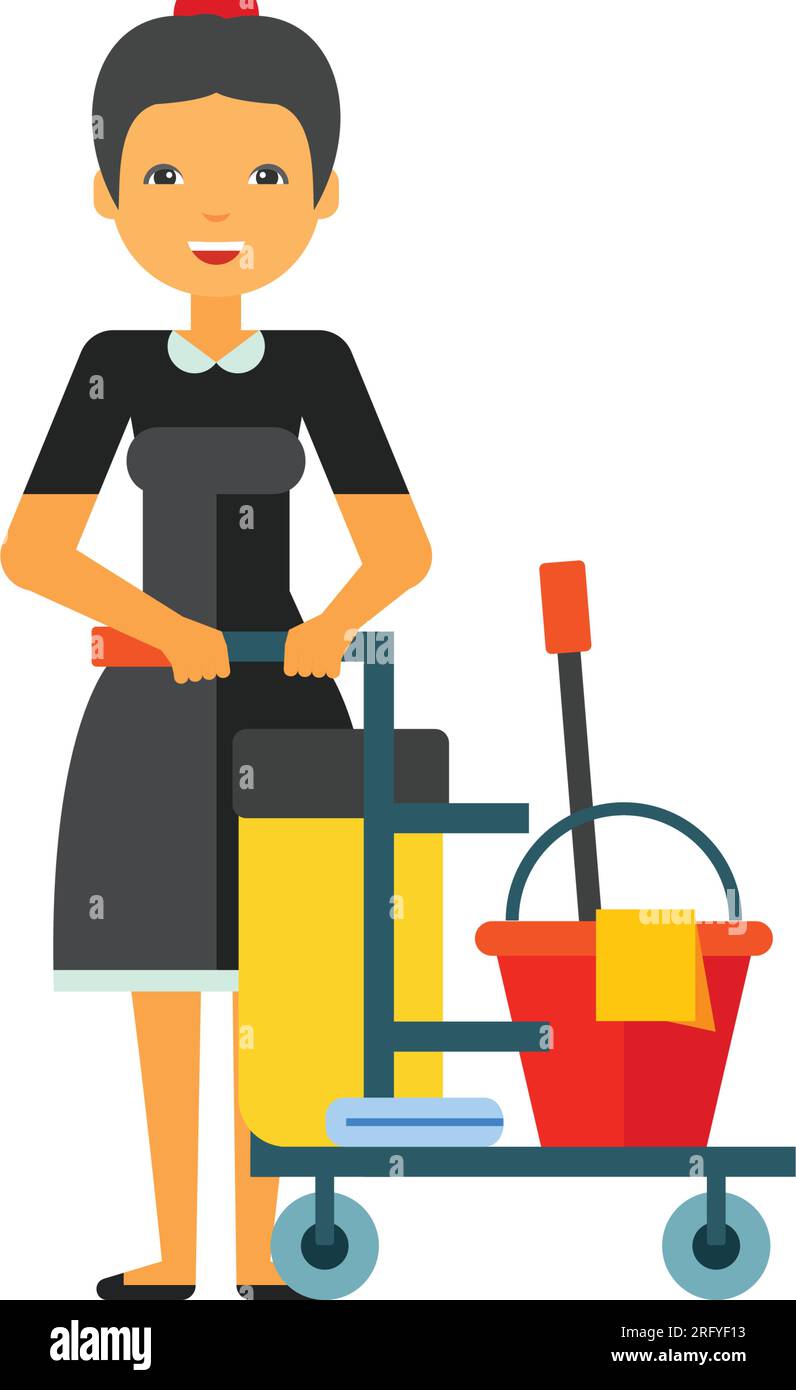 Cleaning service worker vector icon Stock Vector Image & Art - Alamy