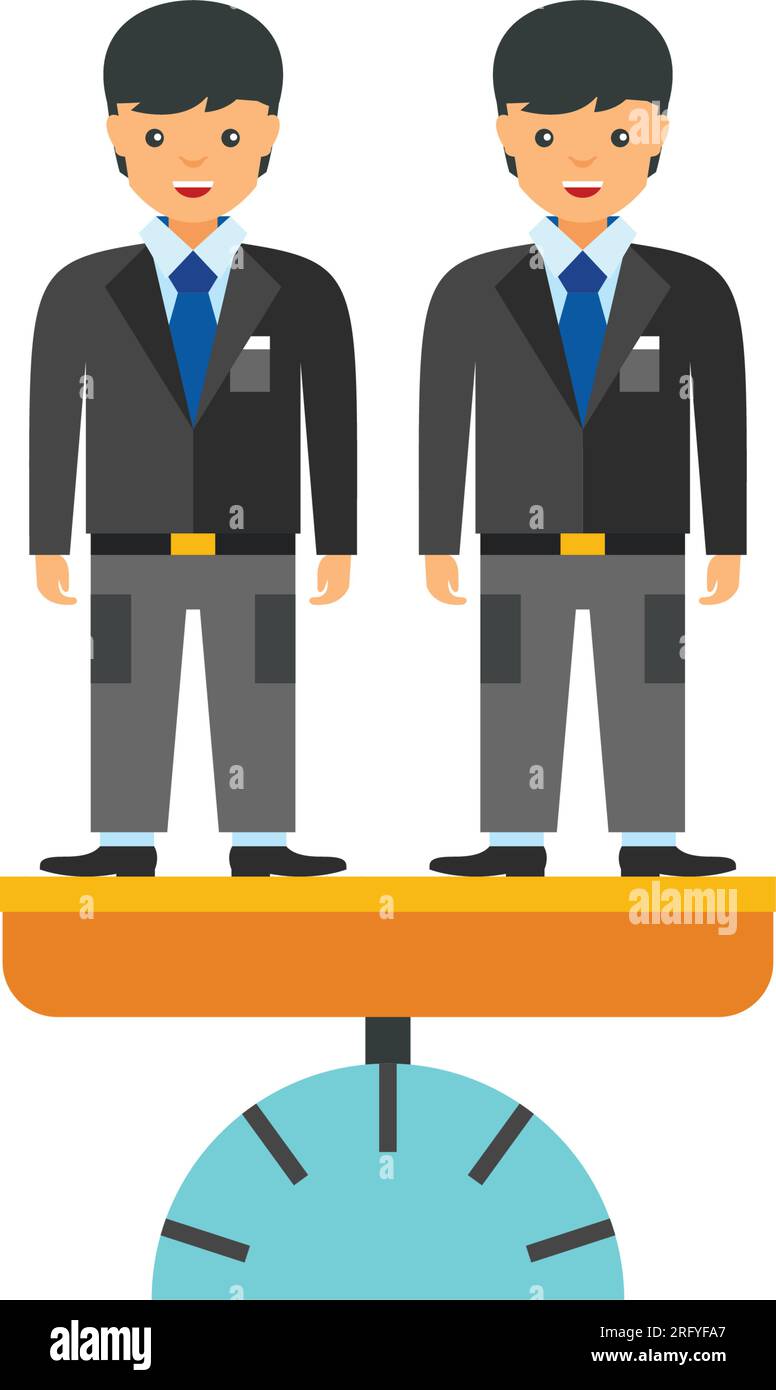 Man on scales weight Stock Vector Images - Alamy